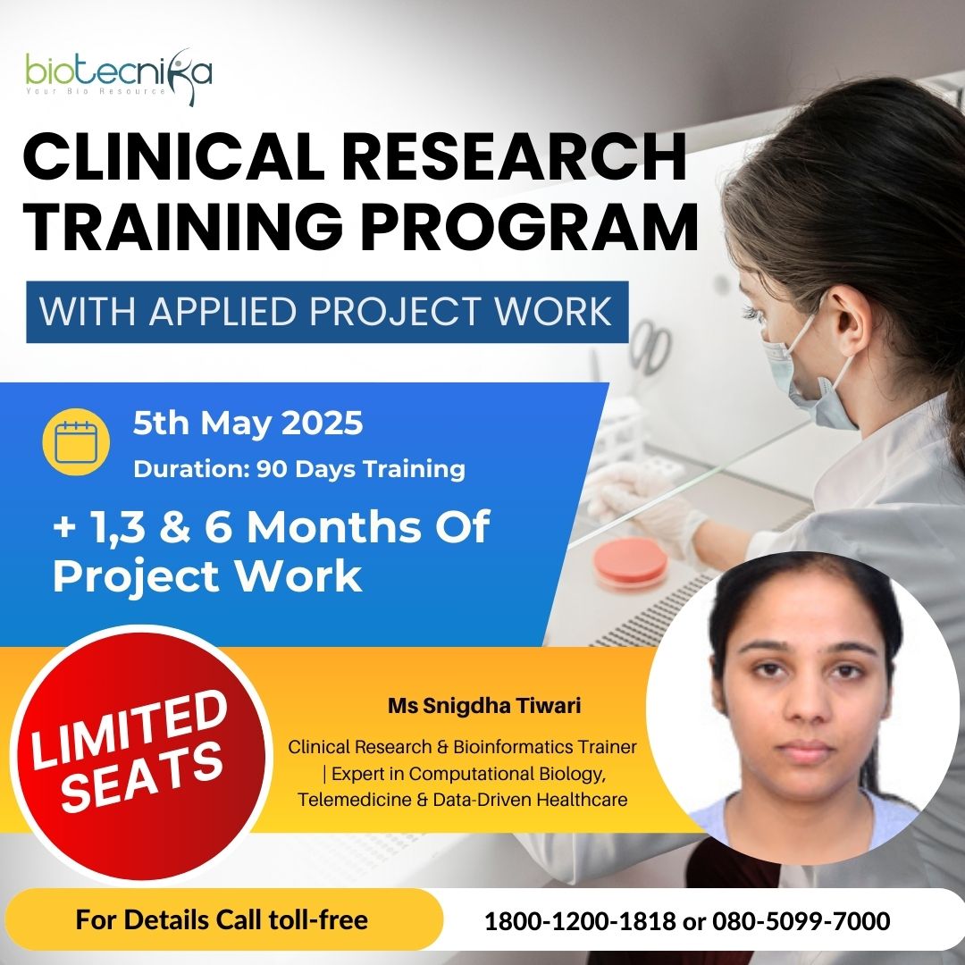 Clinical Research Training Program With 1, 3 & 6 Months Applied Projec ...