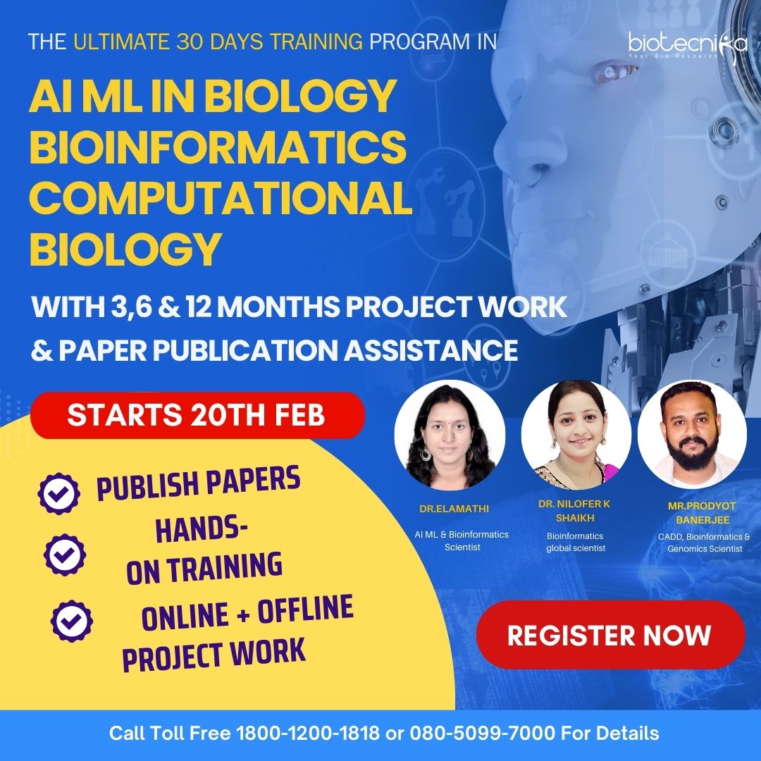 Ai Ml In Biology And Bioinformatics Summer Training Program — Biotecnika Store