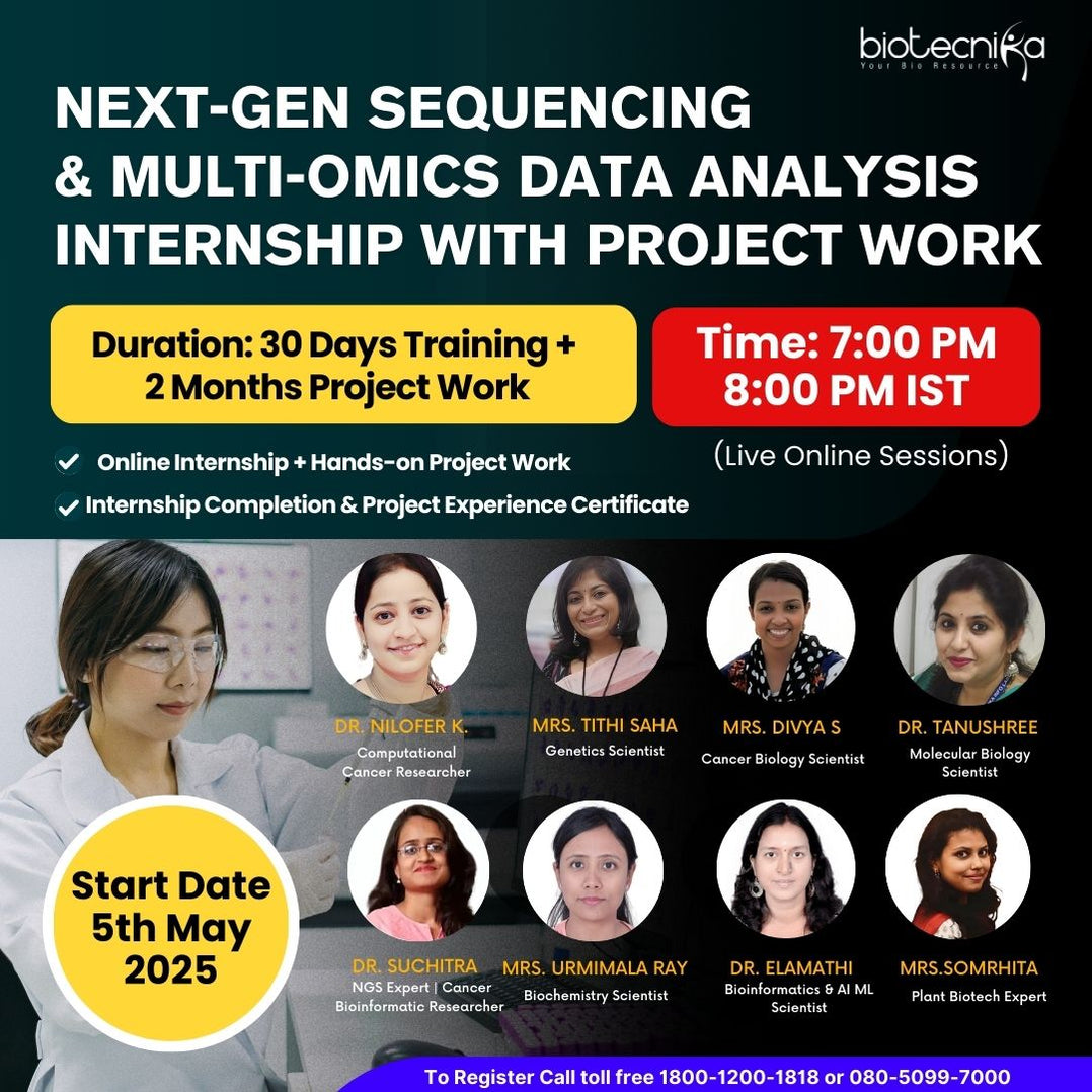 Next-Gen Sequencing & Multi-Omics Data Analysis Hands-On Internship wi — BioTecNika Store