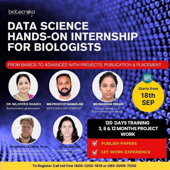 Data Science Hands-On Internship for Biologists: From Basics to Advanc — BioTecNika Store