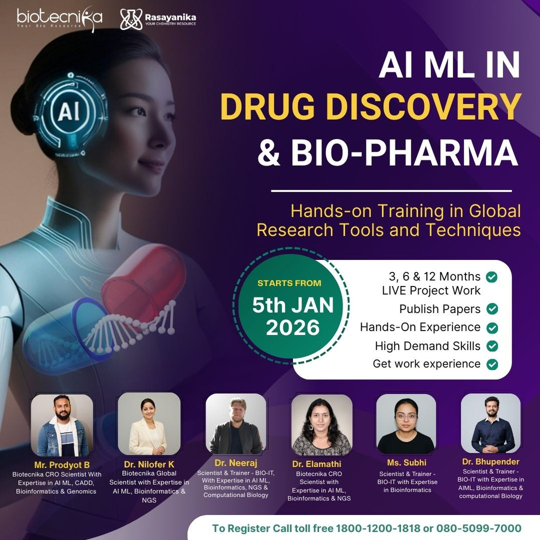 AI/ML in Drug Discovery & Biopharma – Hands-on Training Program with 3 ...
