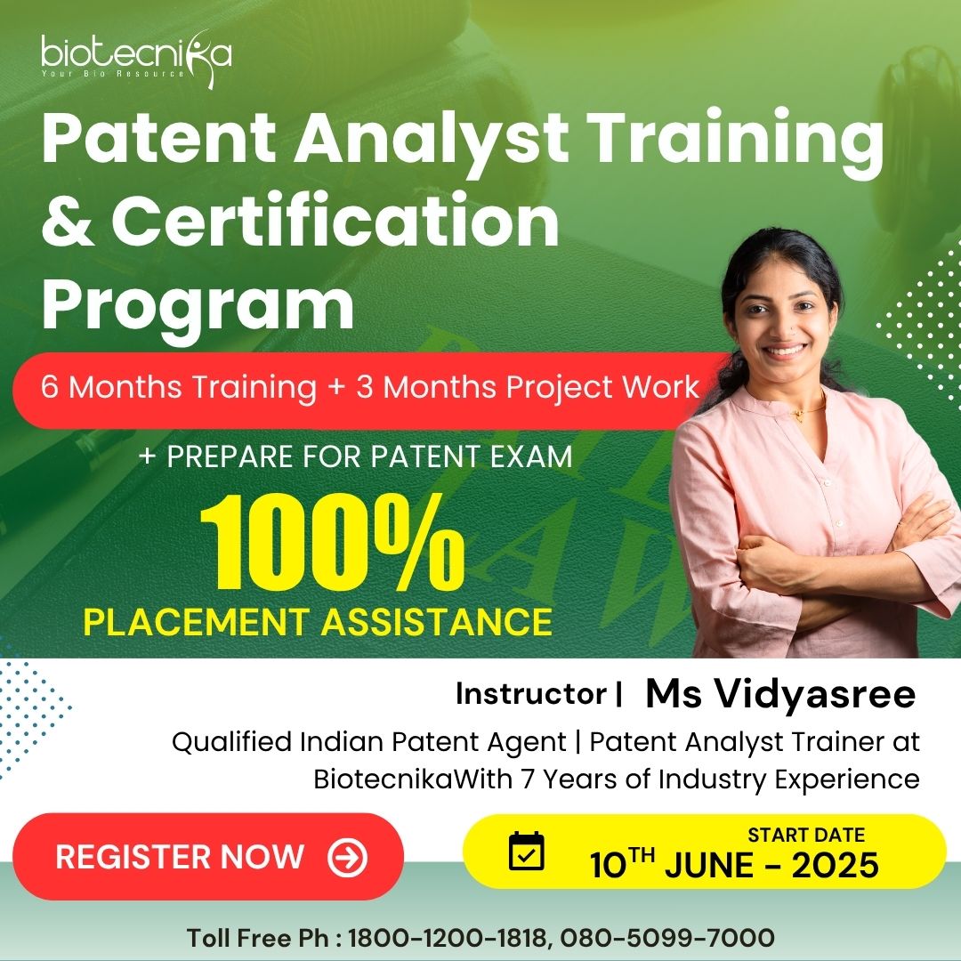 Patent Analyst Training & Certification Program - 6 Months Training + — BioTecNika Store