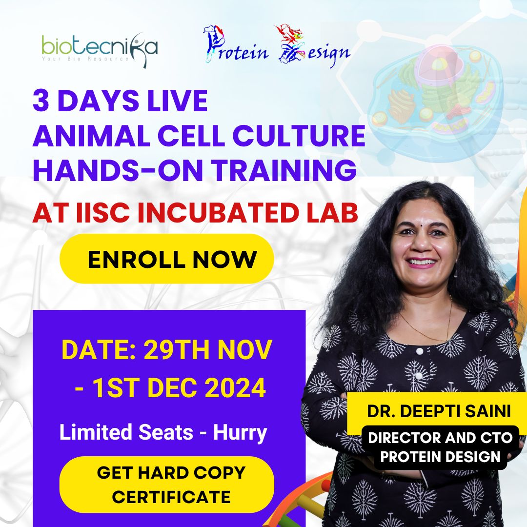 Exclusive - 3 Days Offline Animal Cell Culture Hands-on Training at II — BioTecNika Store
