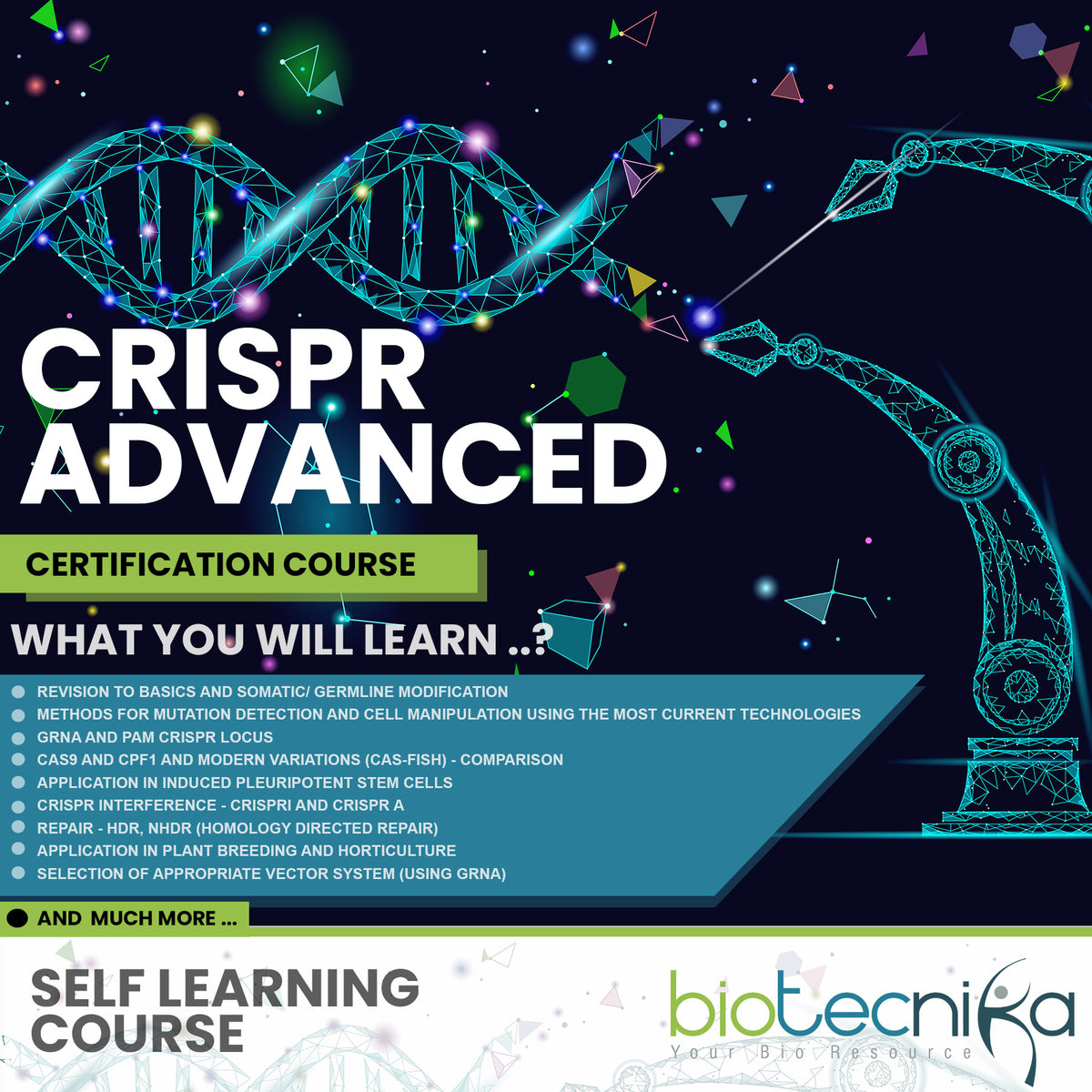 CRISPR Advanced Certification Course — BioTecNika Store