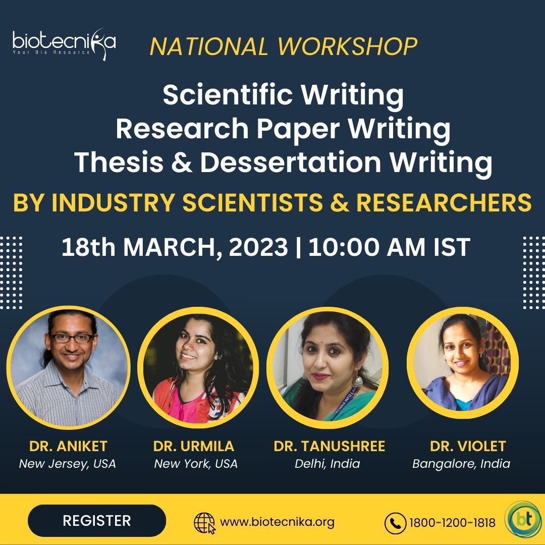 Scientific / Research paper / Thesis / Dissertation Writing Workshop B ...